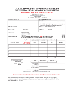 Fillable Online adem alabama visible emissions certification program ...