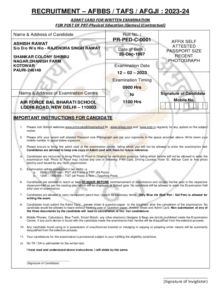 Fillable Online Recruitment - Air Force Golden Jubilee Institute Fax ...