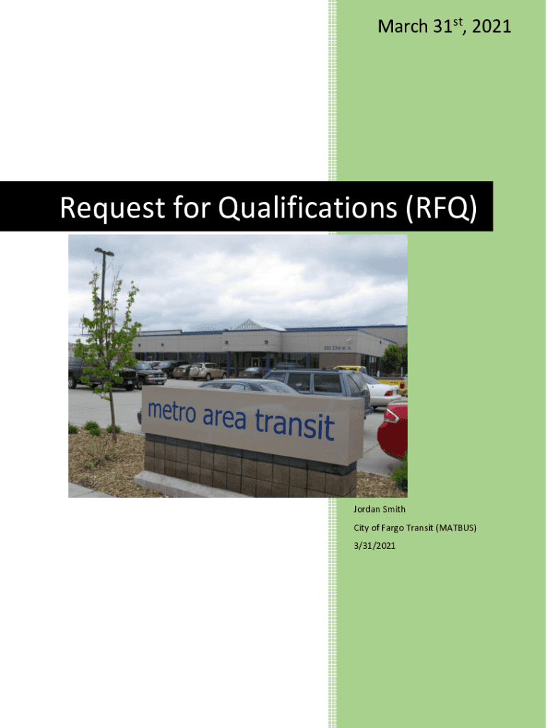Fillable Online Request for Qualifications (RFQ) - Express - The City of Fargo Fax Email Print ...