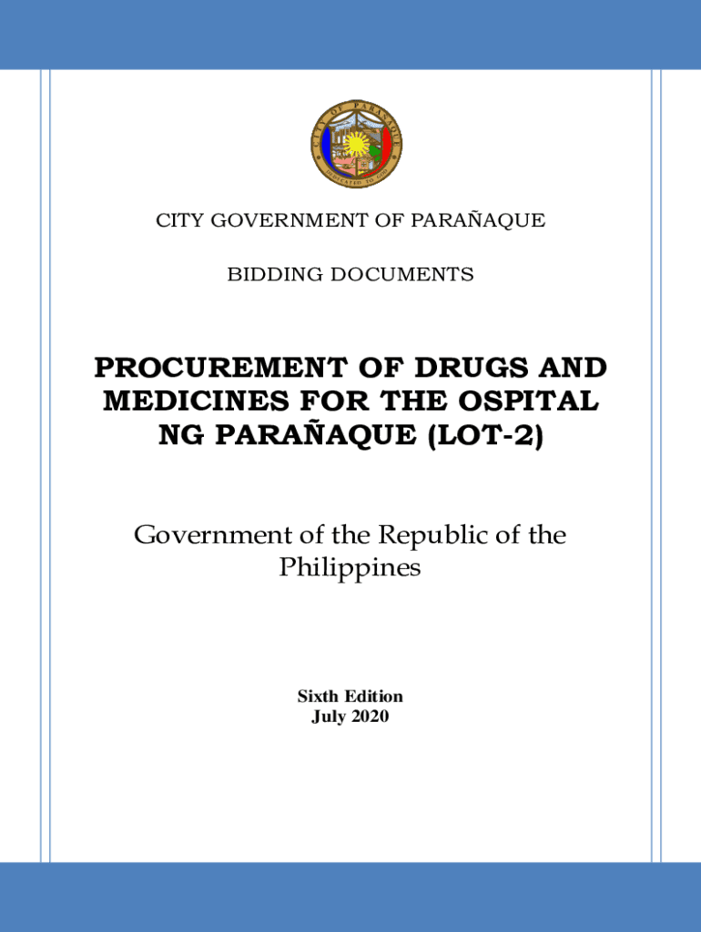 Fillable Online PROCUREMENT OF DRUGS AND MEDICINES FOR THE ... Fax Email Print - pdfFiller