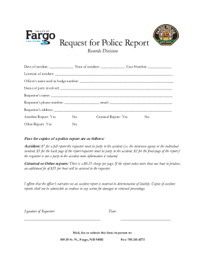 Fillable Online Request for Police Report Fax Email Print - pdfFiller