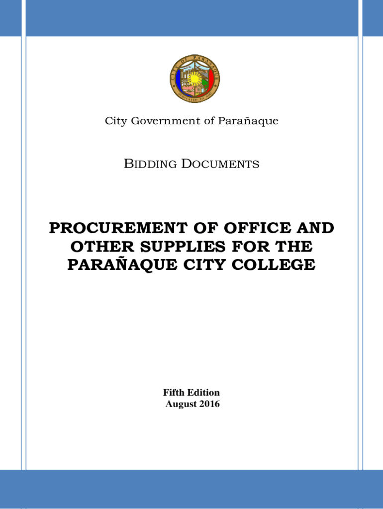 Fillable Online Supply and Delivery of Office Supplies for the Procurement ... Fax Email Print ...