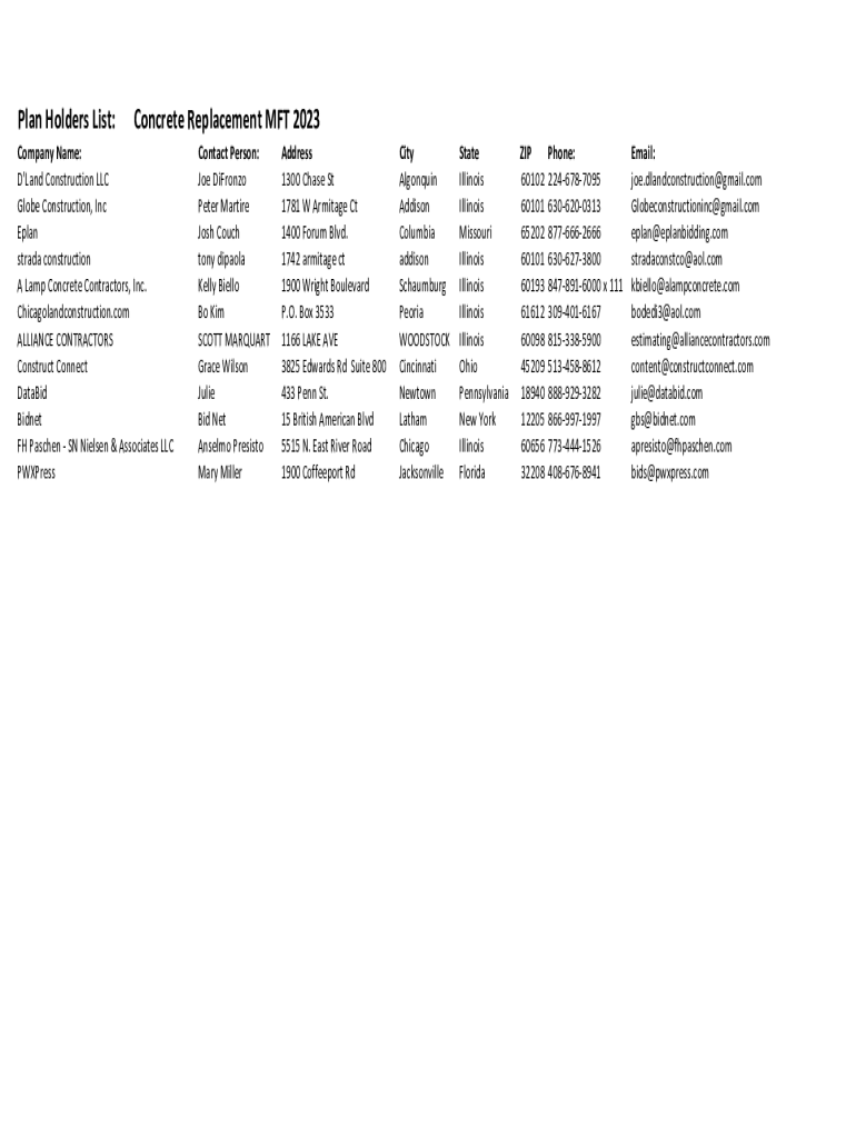 Fillable Online Find, Bid & Win the Right Projects - ConstructConnect Fax Email Print - pdfFiller