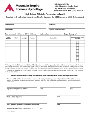 Fillable Online Mountain Empire Community College :: Big Stone Gap, VA ...