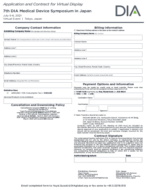 Fillable Online Application and Contract for Virtual Display 7th DIA ...