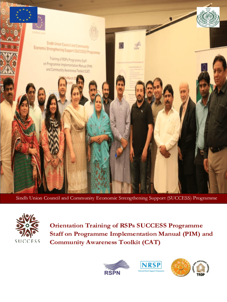 Fillable Online Orientation Training of RSPs SUCCESS Programme Staff on ...