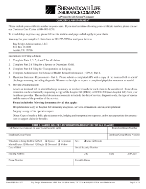 Fillable Online CANCER CLAIM STATEMENT Fax Email Print - pdfFiller