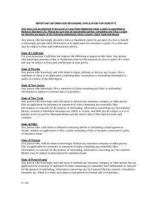 Fillable Online proof of loss claim statement - Reliance Standard Fax ...