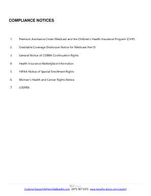 Fillable Online Creditable Coverage Model Notice Letters - CMS Fax ...