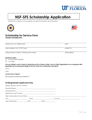 Fillable Online NSF-SFS Application Form Fax Email Print - pdfFiller