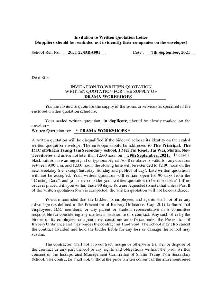 Fillable Online Quotation Letter Format and Samples - Byju's Fax Email ...