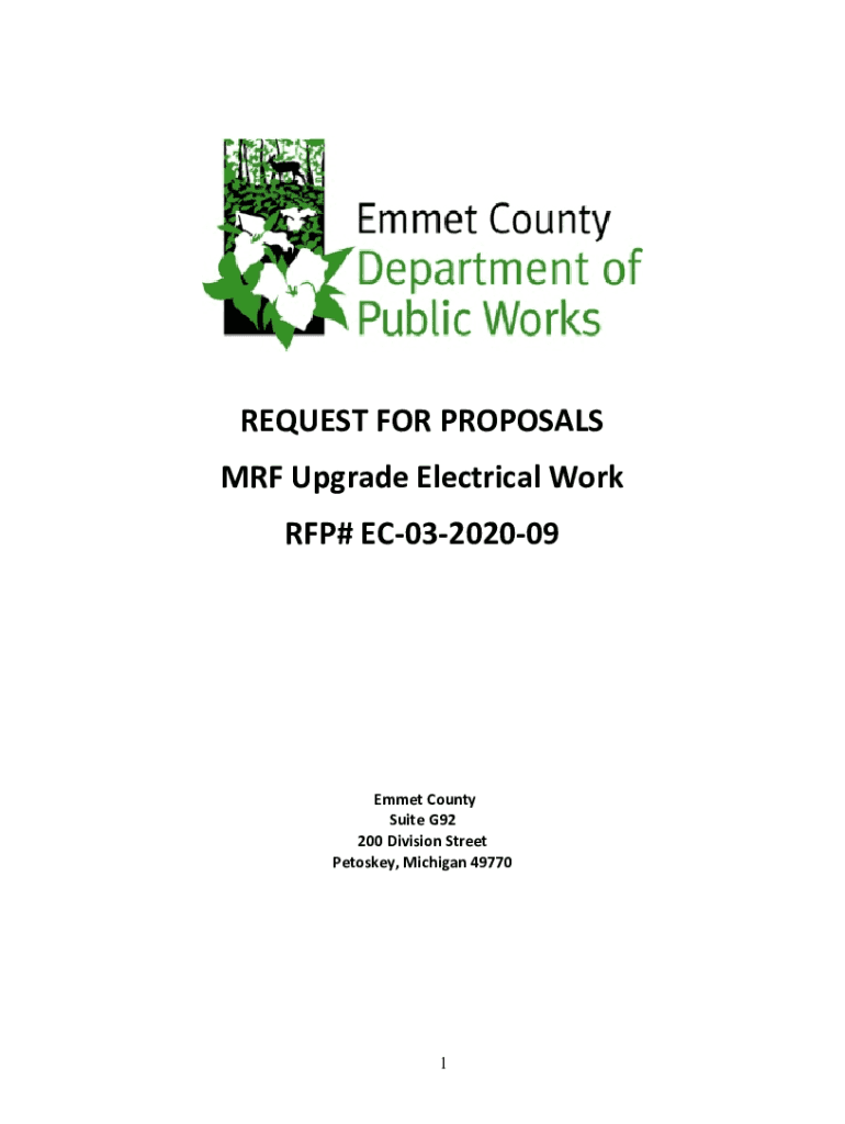 Fillable Online REQUEST FOR PROPOSALS MRF Upgrade Electrical Work ...