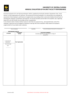 Fillable Online facultyexcellence ucf In-Unit Forms - Faculty Excellence - University of Central ...