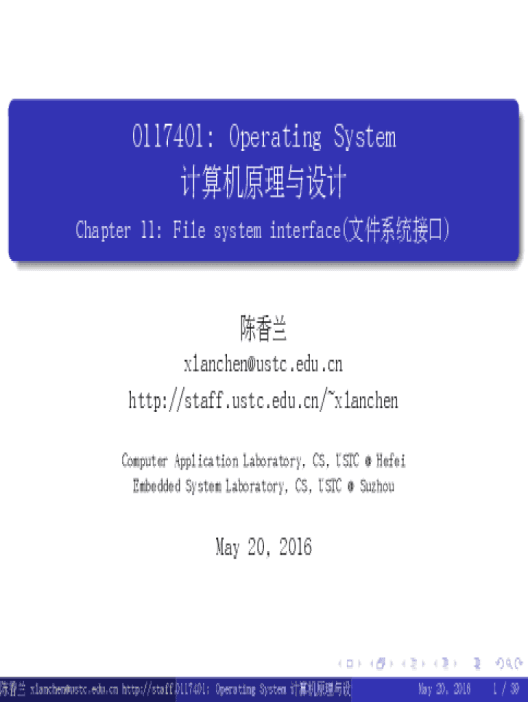 Fillable Online Chapter 11: File-System Interface Fax Email Print - pdfFiller