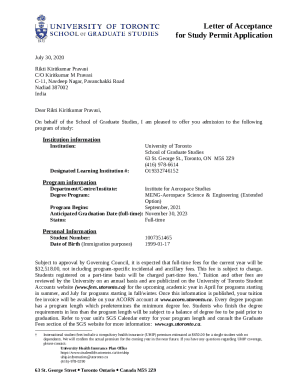 Fillable Online Study permits: Letters of acceptance - Canada.ca Fax ...