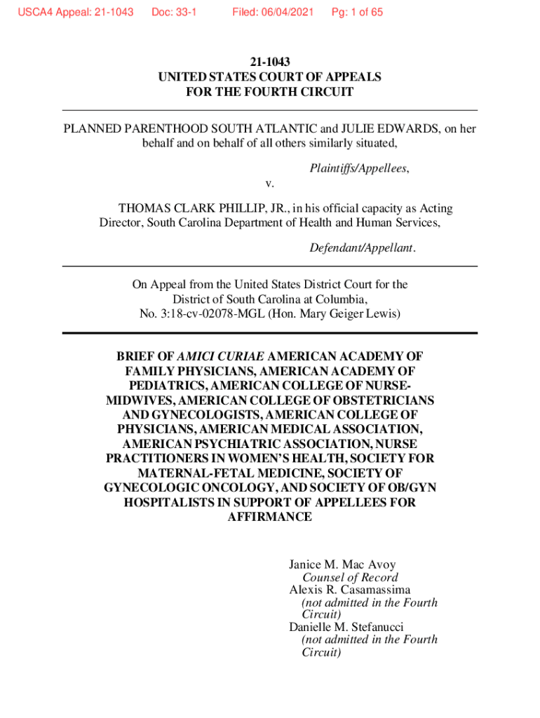 Fillable Online USCA4 Appeal: 21-1043 Fax Email Print - pdfFiller