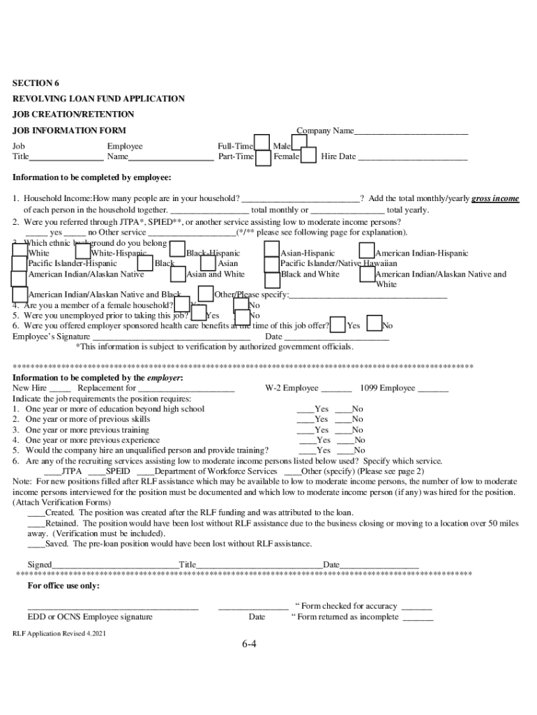 Fillable Online Appendix D-6: Sample Job Creation/Retention Agreement ...