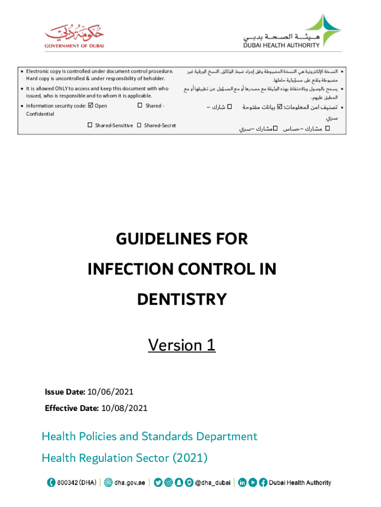 Fillable Online GUIDELINES FOR INFECTION CONTROL IN DENTISTRY ... Fax ...