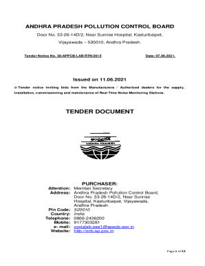 Fillable Online ANDHRA PRADESH POLLUTION CONTROL BOARD Fax Email Print ...