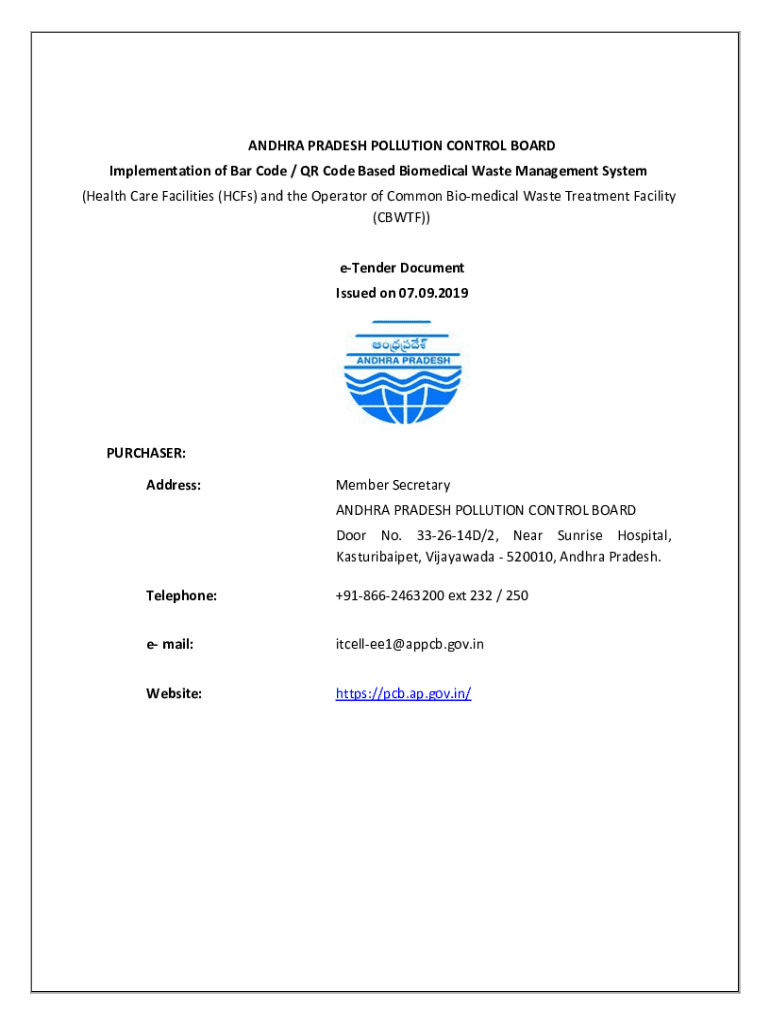 Fillable Online Pollution Control Board app for hospital waste ...