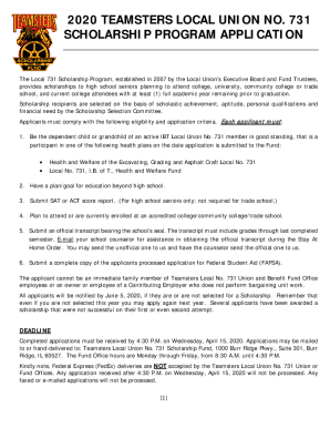 Fillable Online TEAMSTERS LOCAL UNION NO. 731 Fax Email Print - pdfFiller