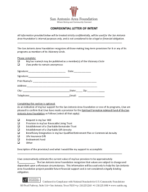 Fillable Online Confidential Letter of Intent1.doc Fax Email Print ...