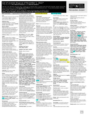 Fillable Online List of Covered Drugs and Request for Drug Exception ...