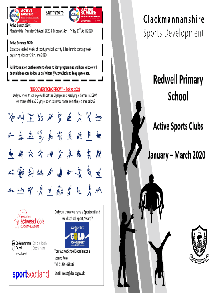 Fillable Online Redwell Primary School Active Sports Clubs. Redwell ...