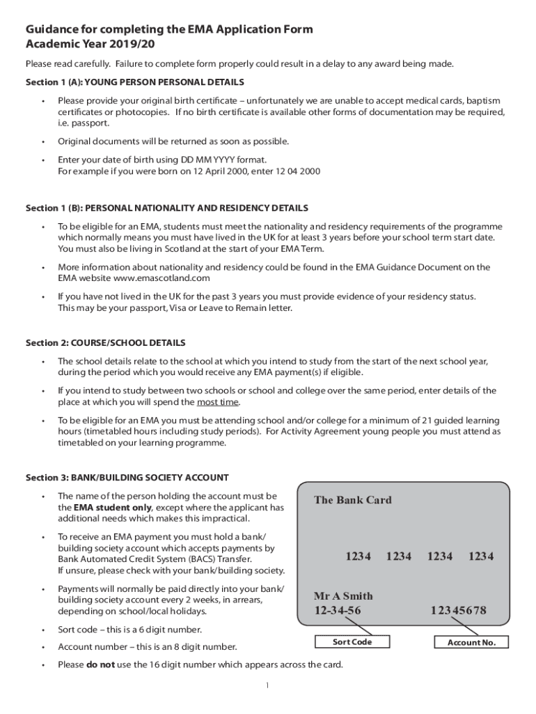 Fillable Online Guidance for completing the EMA application form Fax Email Print - pdfFiller