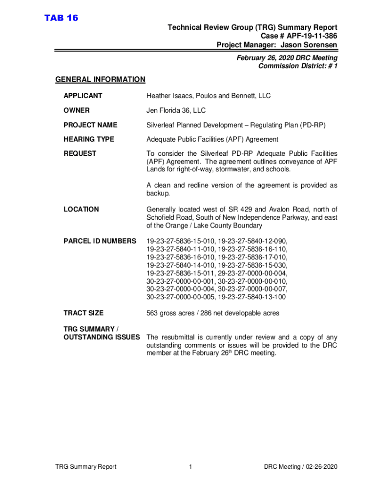 Fillable Online ftp ocfl TAB 16 Fax Email Print - pdfFiller