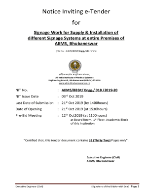 Fillable Online tender for providing & fixing of signage boards at new ...