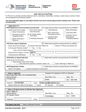 Fillable Online Page 1 of 5 JOINT APPLICATION FORM Fax Email Print ...