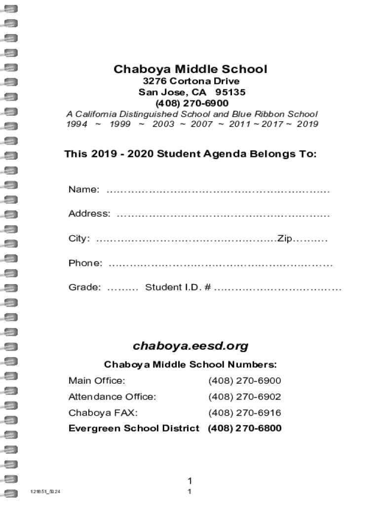 Fillable Online Chaboya Middle - School Directory Details (CA Dept of ...