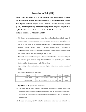 Fillable Online Amendment of Invitation for Bids (IFB) Project Title Fax Email Print - pdfFiller