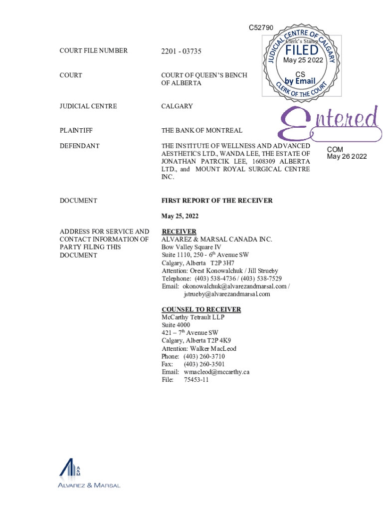 Fillable Online affidavit of wanda lee - Alvarez & Marsal Fax Email Print - pdfFiller