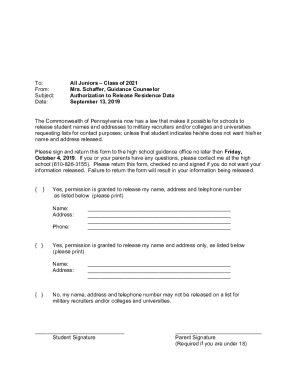 Fillable Online Authorization to Release Date to Military Letter.doc ...