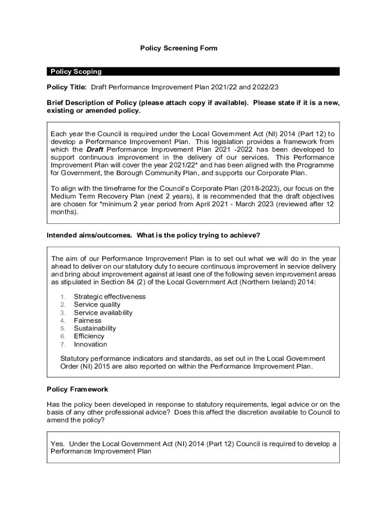 Fillable Online Policy Screening Form Fax Email Print - pdfFiller