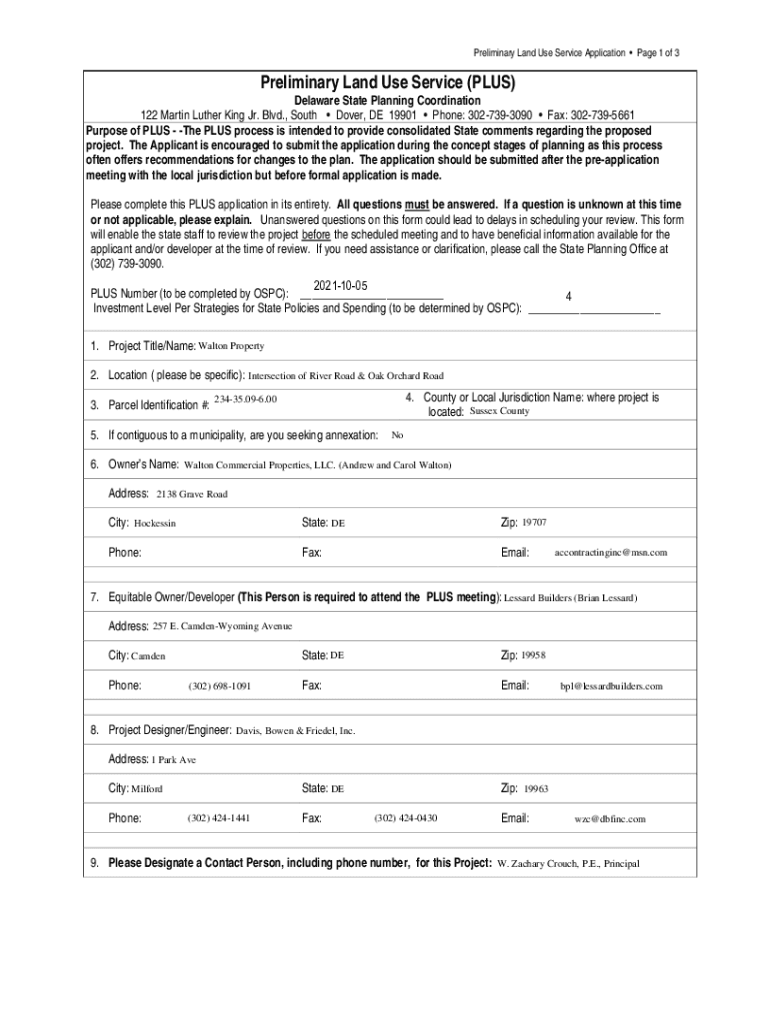 Fillable Online PLUS Forms - Preliminary Land Use Service (PLUS) Fax ...