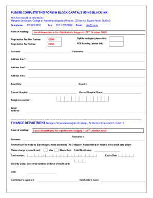 Fillable Online PLEASE COMPLETE THIS FORM IN BLOCK CAPITALS ... Fax Email Print - pdfFiller