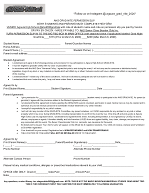 Fillable Online PERMISSION FORM Nite Celebration at Disneyland and ...