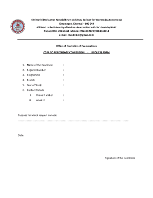 Fillable Online cgpa form.docx Fax Email Print - pdfFiller