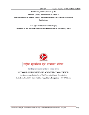 Fillable Online and Submission of Annual Quality Assurance Report (AQAR ...