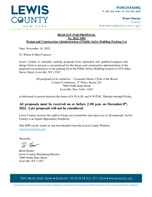 Fillable Online REQUEST FOR PROPOSAL Parking Structure PROJECT NO. Fax ...