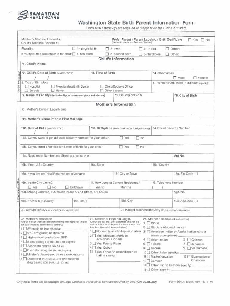 Fillable Online Amend Minor Birth Certificate Forms and Instructions ...