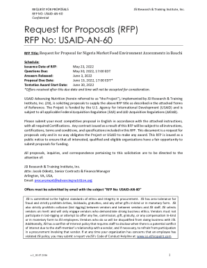 Fillable Online Request for Proposals (RFP) RFP No: SPRING-UG-15-04 Fax Email Print - pdfFiller