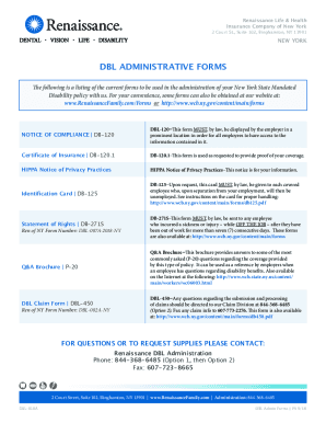 Fillable Online DBL ADMINISTRATIVE FORMS Fax Email Print - pdfFiller