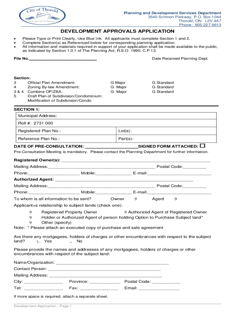Fillable Online Planning and Development Services Department 3540 ...