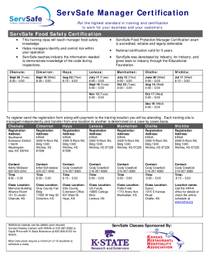 Fillable Online Make Food Safety a Priority with ServSafe Manager ...