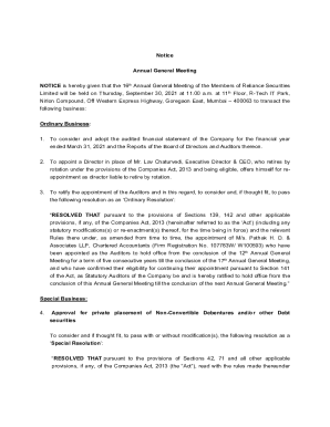 Fillable Online Reliance Industries Ltd (RELIANCE) - Corporate Action Fax Email Print - pdfFiller