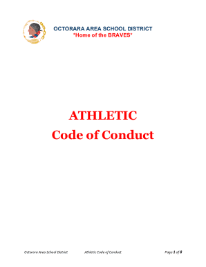 Fillable Online Athletic Code of Conduct for Parents and Guardians Fax ...